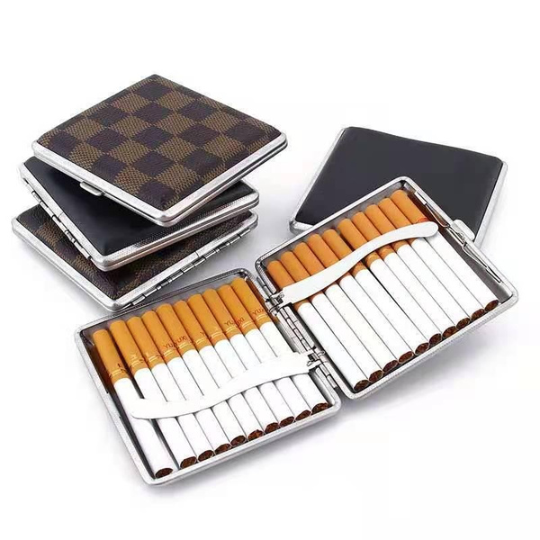 Aluminum Cigarette Case Storage Double Sided Flip Open Pocket-Cigarette ...