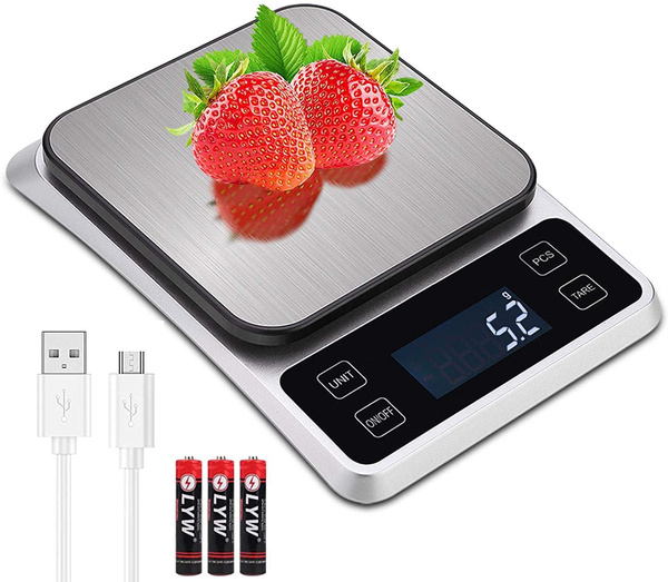Upgraded Kitchen Scales, 5KG/11lbs Digital Kitchen Scales Gram and oz ...