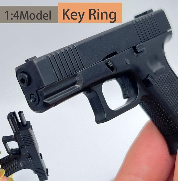 Keychain Mini Pistol Shape Tactical Keychain Glock 45 Model Plastic Key ...