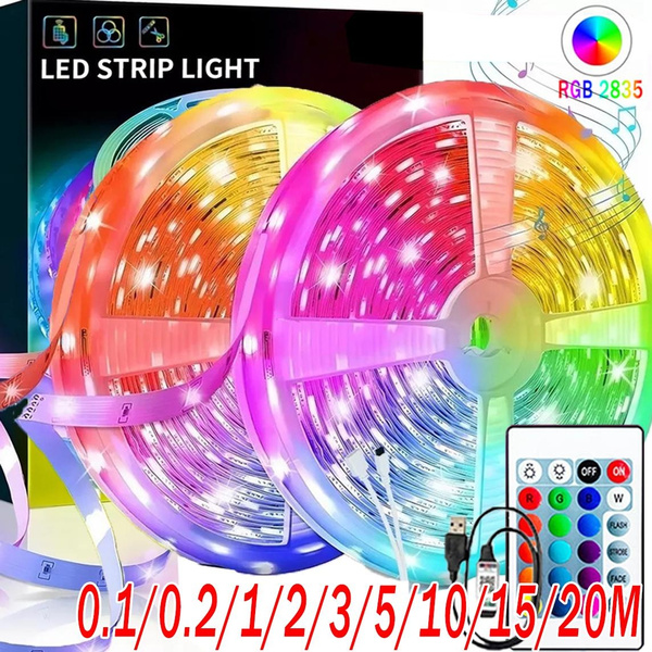 Smart LED Strip Lights Dimmable Color Changing By No Waterproof 24Key ...