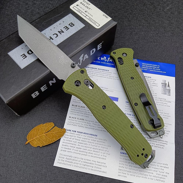 Benchmade 537 Bailout Tactical Pocket Folding Knife Nylon Wave Fiber ...