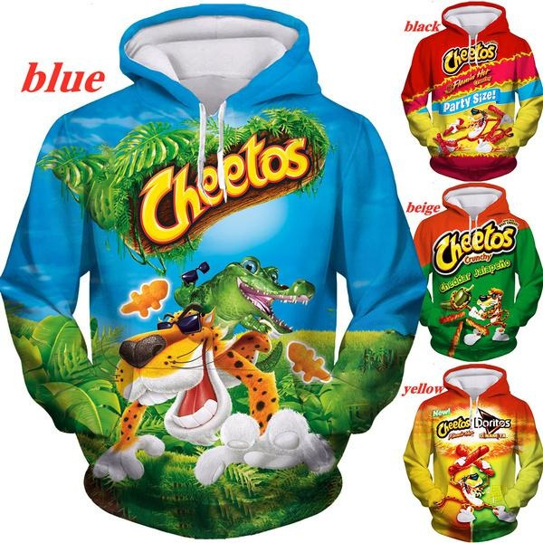 2023 Fashion Casual Snack Cheetos 3D Printed Food Hoodie Funny Cartoon ...