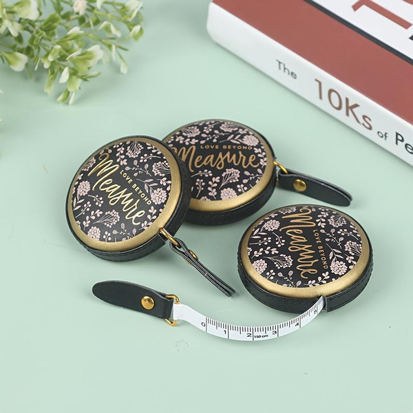 1pc 1.5m Portable Retractable Vintage PU Leather Mini Tape Measure ...