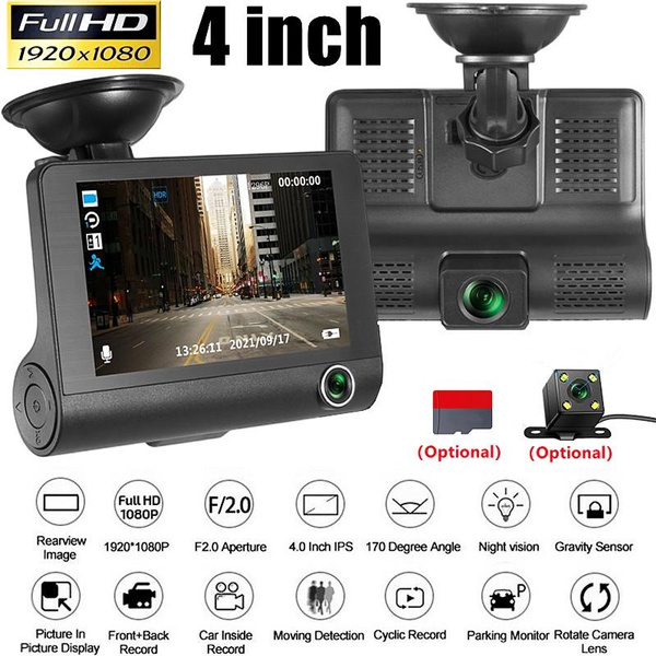 4-inch Dual-lens Car DVR Driving Recorder HD 170° Wide-angle 1080P ...