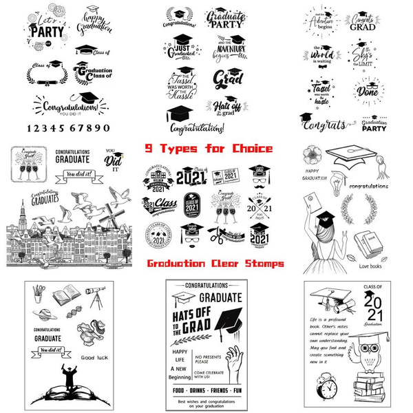 Graduation Silicone Clear Stamps Set Transparent Stamps DIY ...