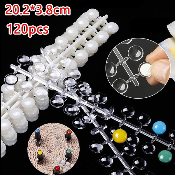 120pcs Nail Polish Display Table With Stickers Polka Dot Color Card ...