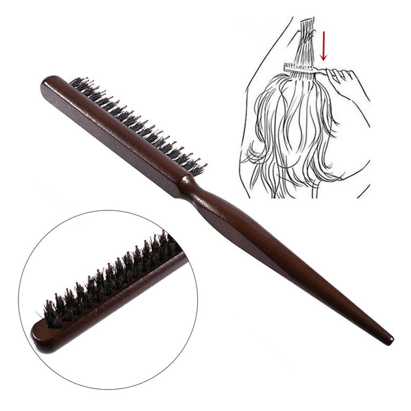 Professional Salon Teasing Back Hair Brushes Wood Slim Line Comb ...