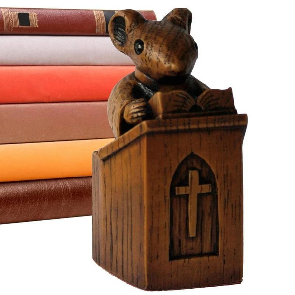1/4pcs Resin Church Mouse Vicar Pulpit Ornament Resin Statue Home Decor ...