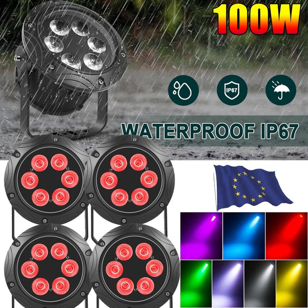 RGBW 6 LEDs Waterproof Par Light Stage Effect Lighting 100W 4/8CH ...