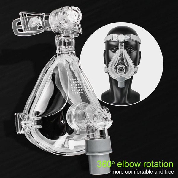 Adjustable Headgear Full Face CPAP Mask BiPAP Mask for Sleep Apnea ...