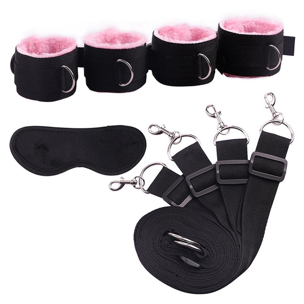 Couples Bed Handcuffs Games Tie Rope Tools Restraint Foot Handcuffs ...