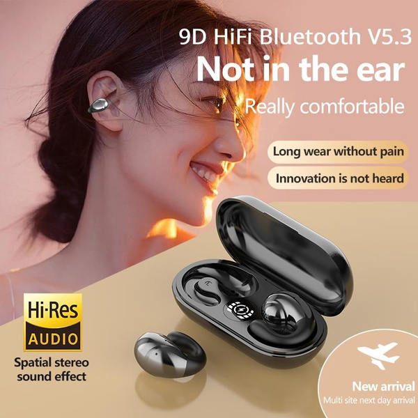 2023 New Bone Conduction Bluetooth 5.3 Earphones Ear Clip Earbuds ...