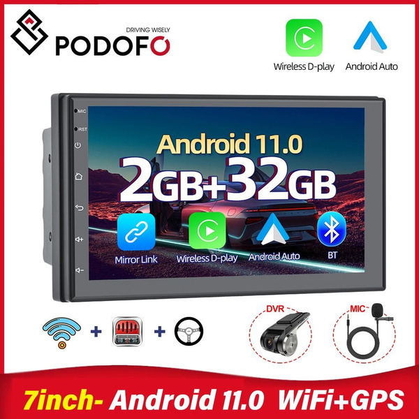 PODOFO【2+32G】 2Din Android 11 Car Stereo Radio 7'' HD 1080P Touch ...