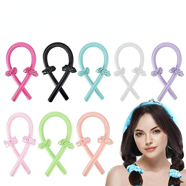 Hair Products Heatless Curling Rod Headband No Heat Silk Curls Ribbon