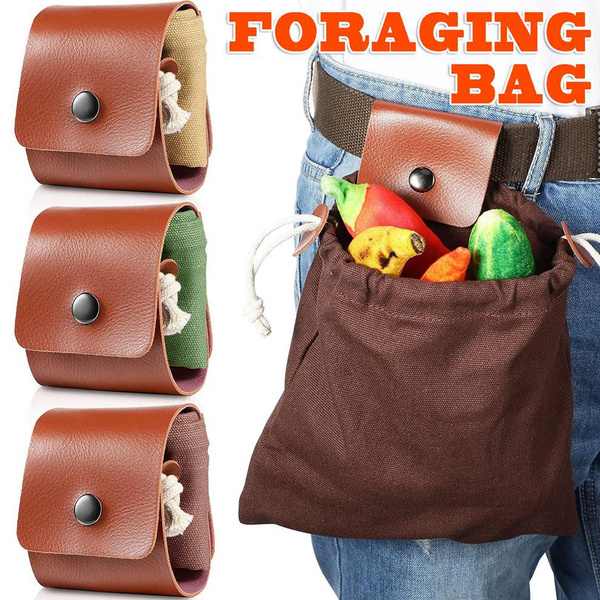 Foraging Bag Canvas Pouch Berry Fruit Picking Mushroom Storage Bag ...