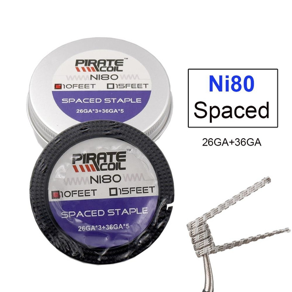 Original Pirate Heating Wire Ni80 Material Spaced Staple 26ga 36ga 10 ...