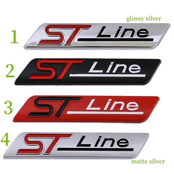 ST Line logo Car Fender Emblem Badege Auto Rear Stickers for Ford Focus ...