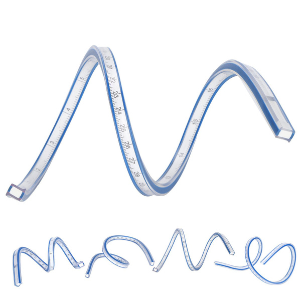 Snake Curve Ruler, Plastic Soft Flexible Color Lasting Flexible Tracing ...