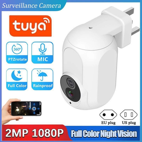 360° Rotating Security Tuya Camera 1080P WiFi Outdoor HD Full Color ...