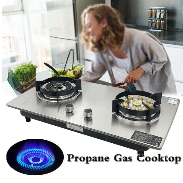 28 inches LPG / Propane Gas Cooktop Built-in Gas Stove 2 Burners Gas ...