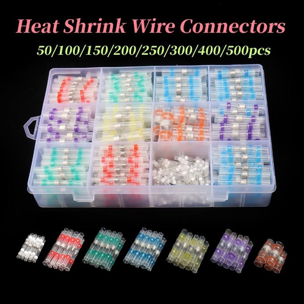 50/100/150/200/250/300/400/500pcs Crimp Terminals Connectors Heat ...