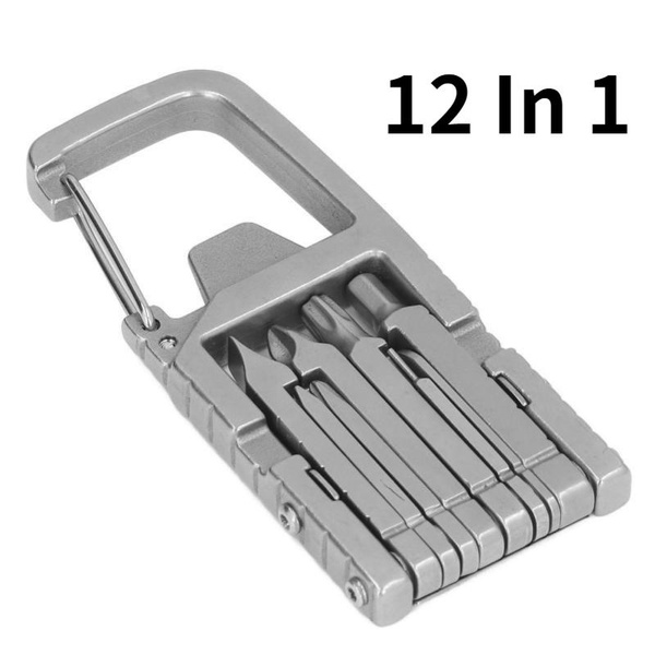Multifunctional 12 In 1 Keychain Multitool Practical Screwdriver Bit ...