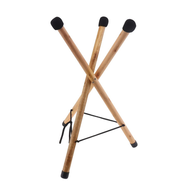 Universal Folding Portable Tongue Hand Drum Rack Stand Beech Wood Floor ...