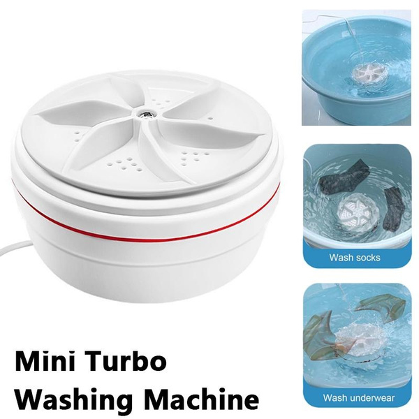 Mini Portable Washing Machine with Suction Cups USB Powered Turbo ...