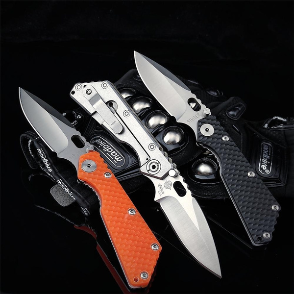 Strider SMF Pocket Knife Hunting Knives 7Cr13Mov Blade G10 Handle with ...