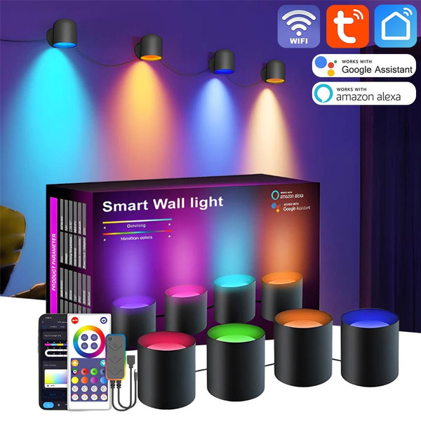 RGBIC Smart Wall Sconces Music Sync Home Decor WiFi Smart LED Gaming ...