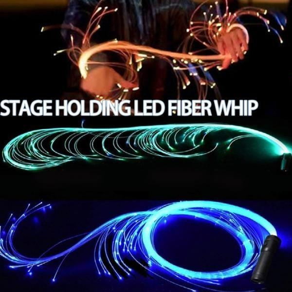 LED Fiber Optic Whip 360° Swivel Super Bright Light Up Lace Pixel Dance ...