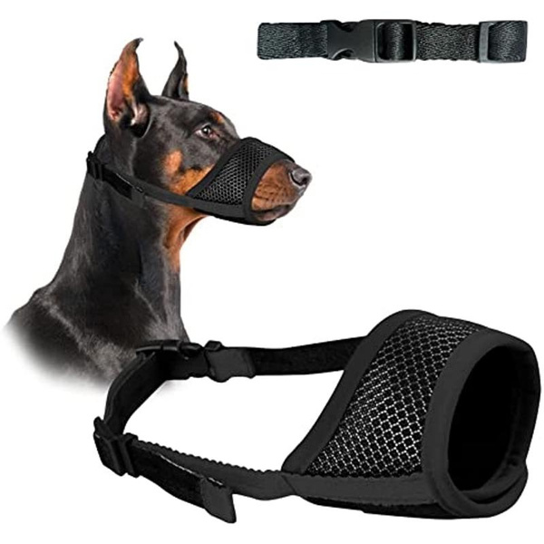 Dog Muzzle, Prevent Biting, Barking and Chewing Adjustable Breathable ...