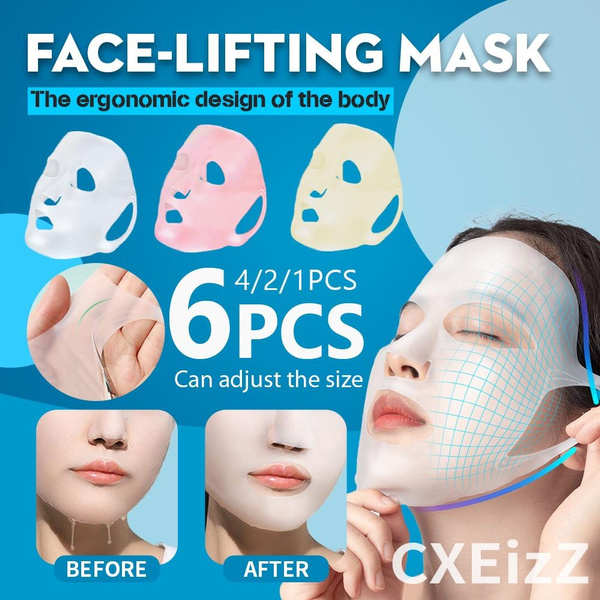 New Silicone Face Mask Reusable Moisturizing Lifting Face Firming Gel ...