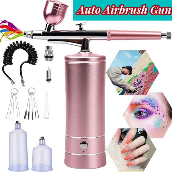 Airbrush Kit with Compressor, Auto Handheld Airbrush Gun with 0.3mm Tip ...