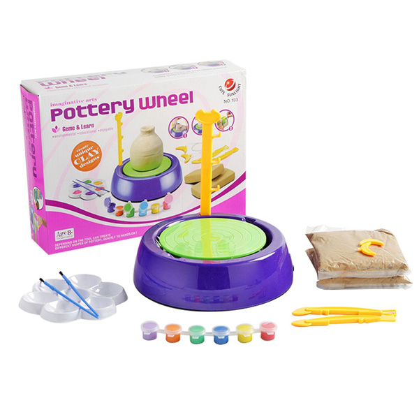 Pottery Studio Electric Kid Pottery Wheel Kit DIY Pottery Wheel Easy ...