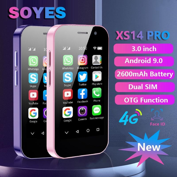 SOYES XS14 Pro Small Smartphone 3.0 Inch Android 9 Dual SIM Face ID Camera WIFI Bluetooth FM ...