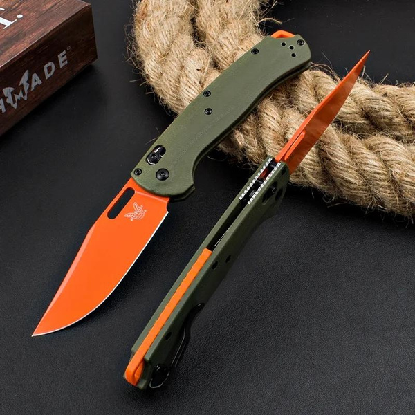 Green G10 Handle BM Benchmade EDC Knives CPM-154 Folding Blade ...