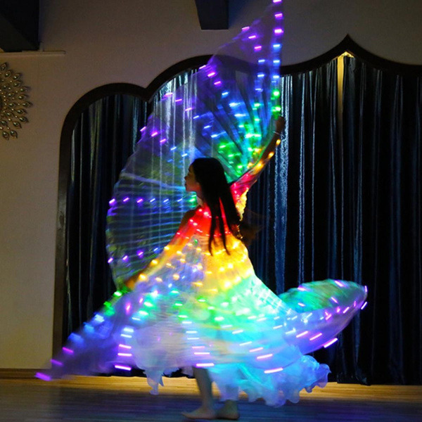 7 Types LED Lights Belly Dance Isis Wings - BellydanceGlow Angel dance ...
