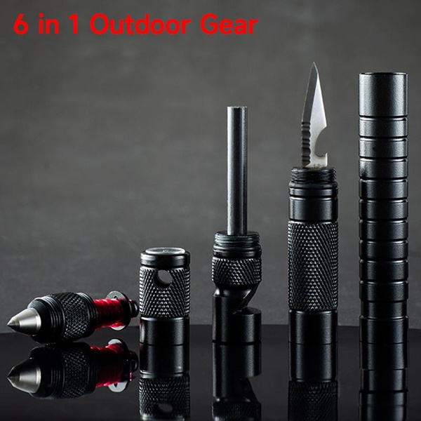 6 In1 Sports and Outdoor Gear Emergency Survival Stone Fire Starter ...