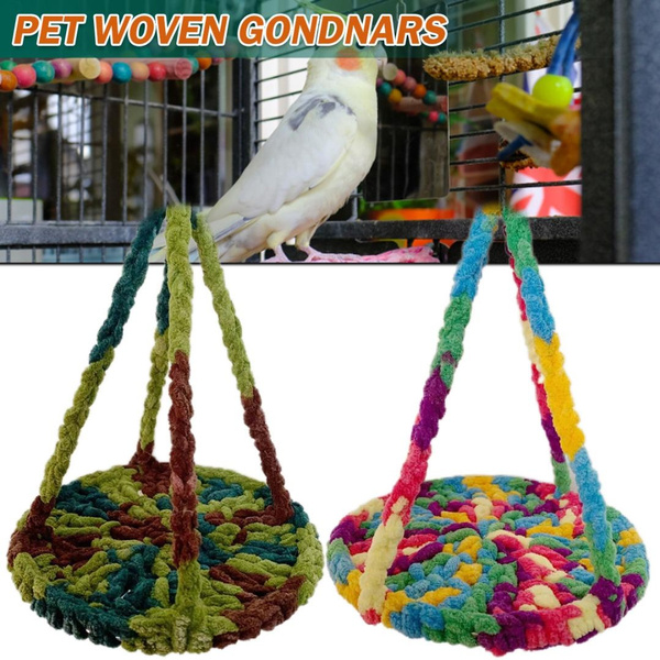 Pet Hamster Bird Hanging Swing Hammock Rat Mouse Cage Rope Bed Nest Toy ...