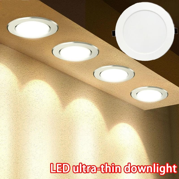 5PCS 12V Recessed Ceiling Light Led Lights Cabinet Light Round Shape ...