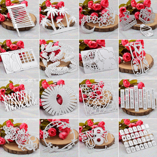 New Geometry Background Frame Metal Die Cutting Dies Stencil for DIY ...