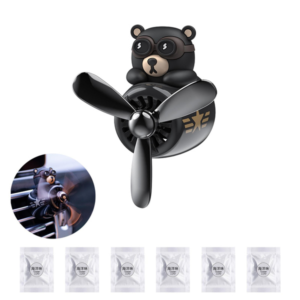 Black Bear Car Air Fresheners Black Bear Pilot Car Diffuser Cute Animal ...
