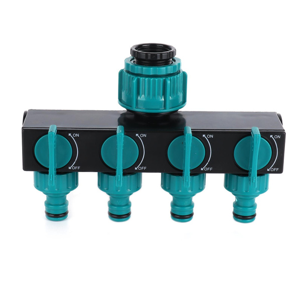 Garden Hose Splitter 4 Way Outdoor Faucet Hose Adapter Connector ...