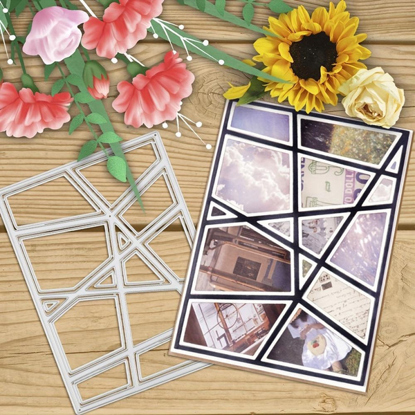 Geometric Frame Cutting Dies Scrapbooking Stencil Template for DIY ...