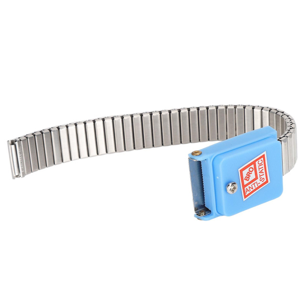 7.5in Wireless ESD Wristband Anti Static Wrist Strap Metal Elastic Band ...