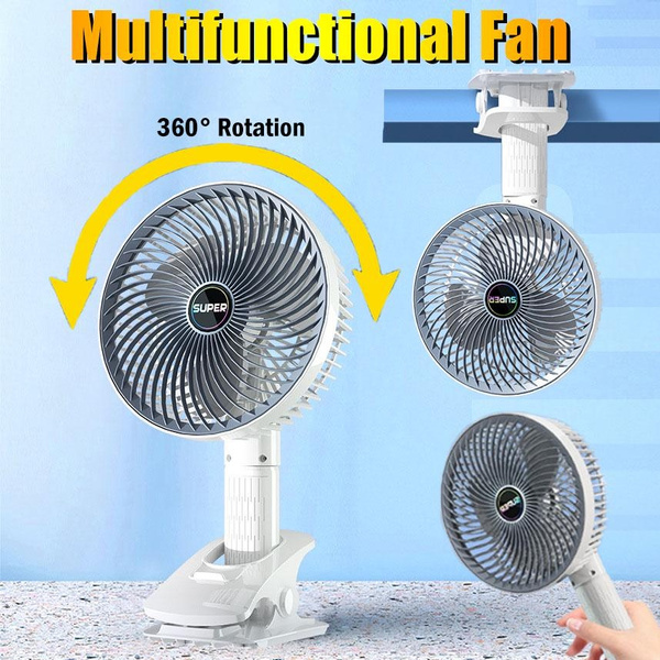 Portable Fan USB Rechargeable 3-gears Wireless Electric Fan Hand Fan ...