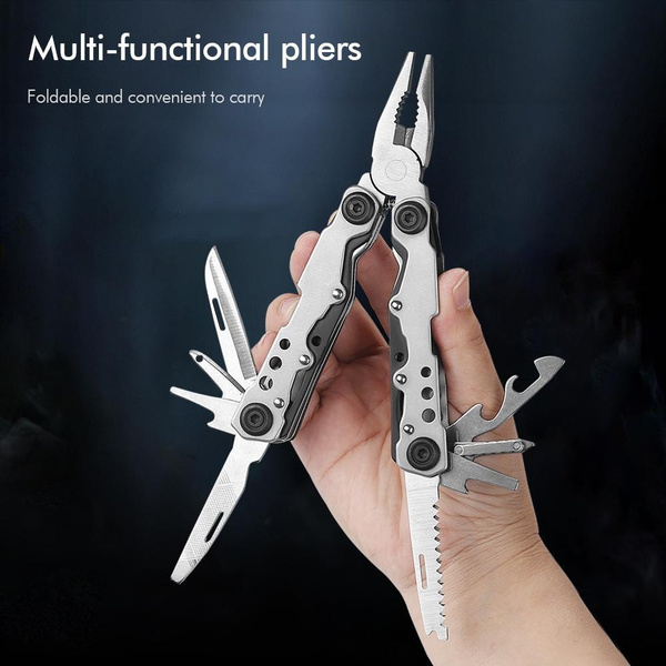 TURWHO Multi Function Pliers with Linesman Plier Wire Stripper Crimping Tools Sheet Metal Shear ...