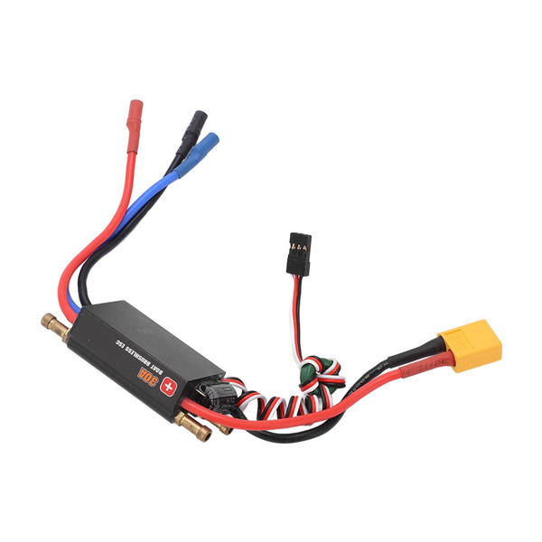 RC Boat ESC, Powerful Waterproof RC Boat ESC 2‑4S Black XT60 Plug for ...