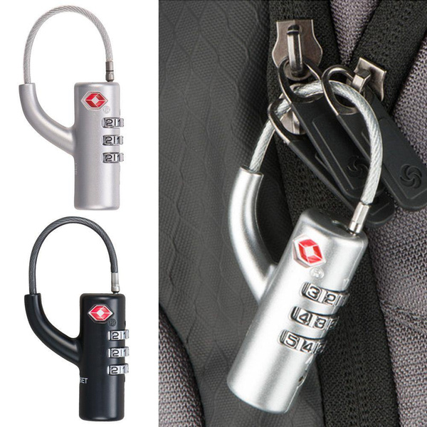 Anti-Theft Small Padlock Cable Luggage Lock Waterproof Customs Code ...